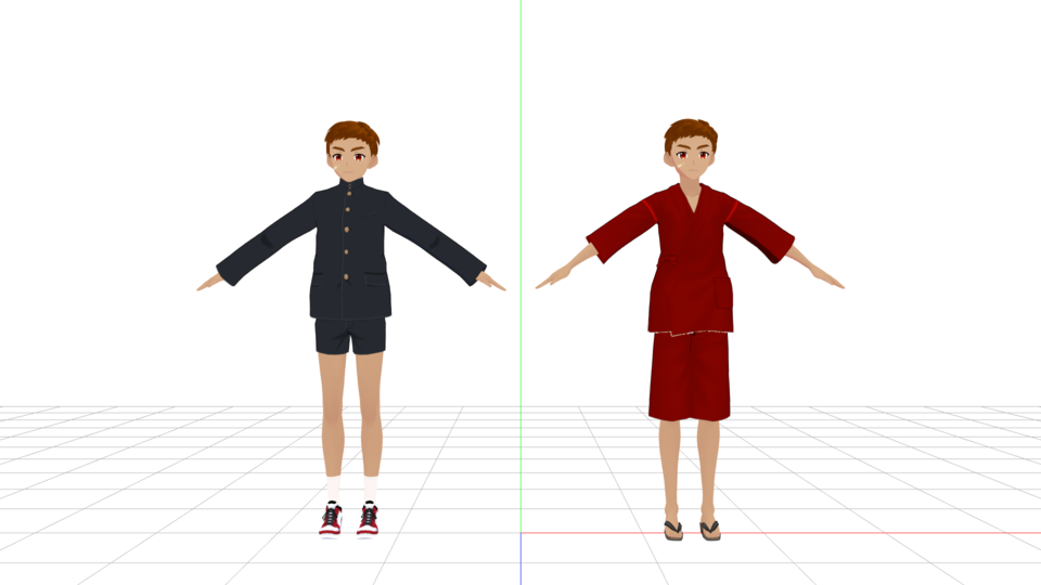 MMD自作モデル：ハヤト - BowlRoll