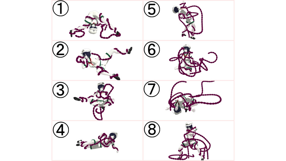 触手さんポーズ集2 - BowlRoll